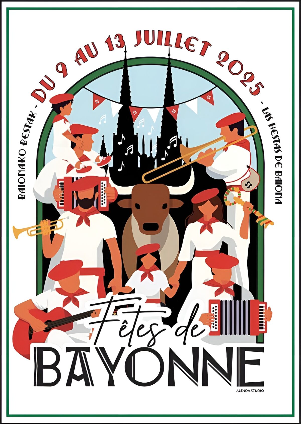 L’affiche des Fêtes de Bayonne 2025 - Le blog Pays basque - Cote basque